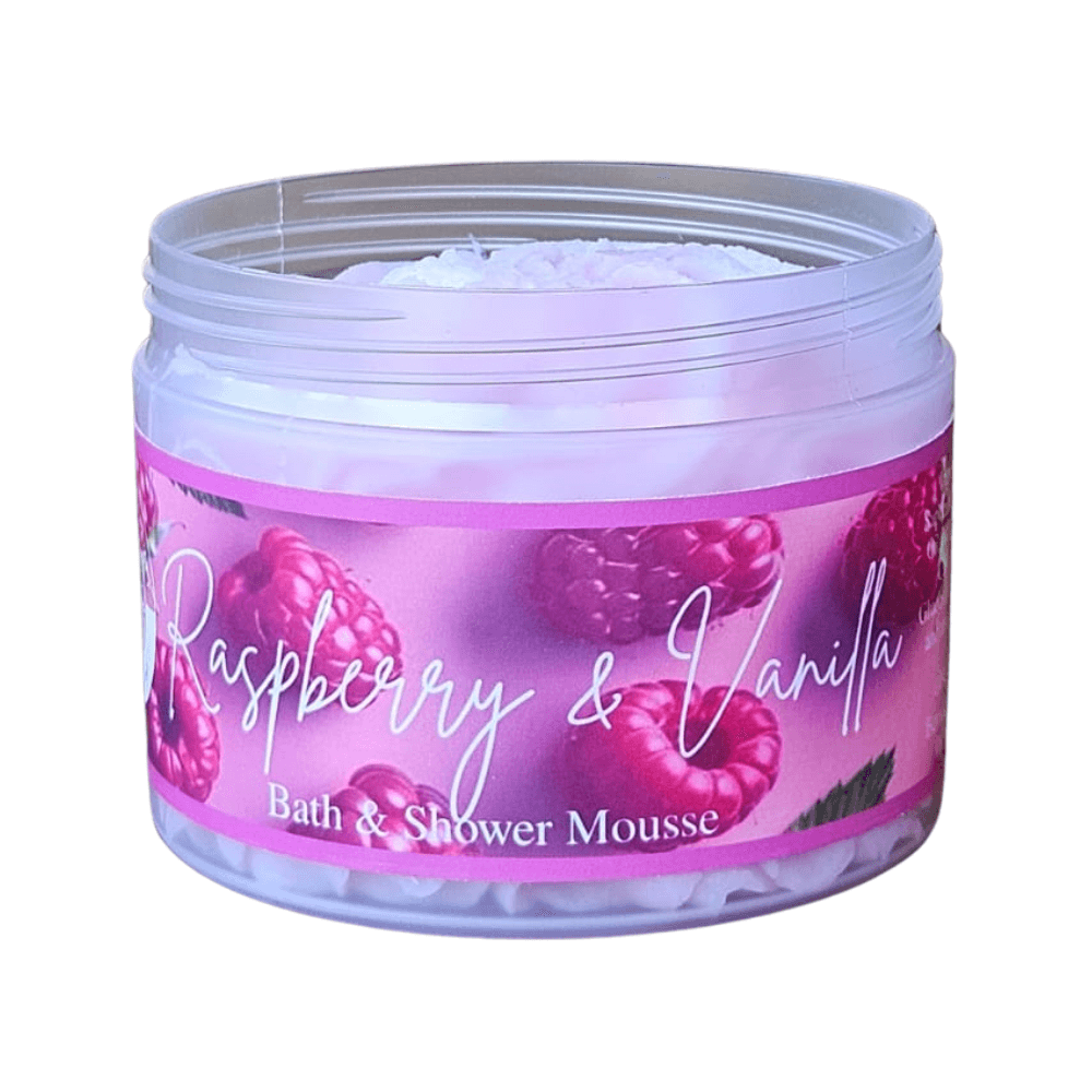 Raspberry Vanilla Bath and Shower Mousse - Bubbles of Beauty